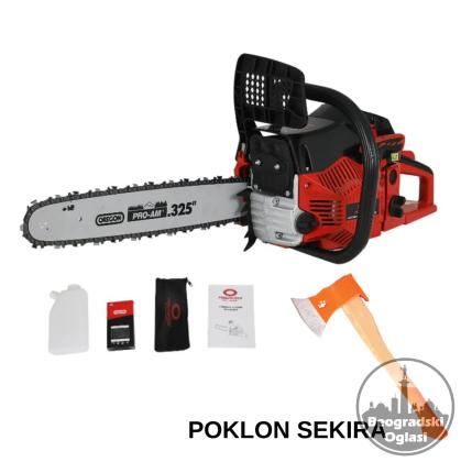 PROLINETECH Motorna testera 3,1 KS + POKLON Sekira