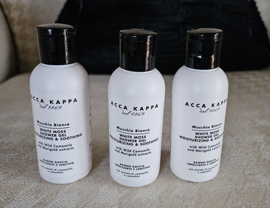 Acca Kappa White Moss shower gel, set 3 nova gela