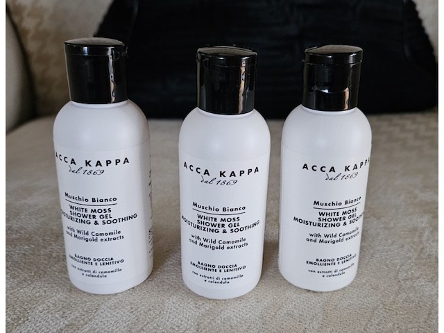 Acca Kappa White Moss shower gel, set 3 nova gela