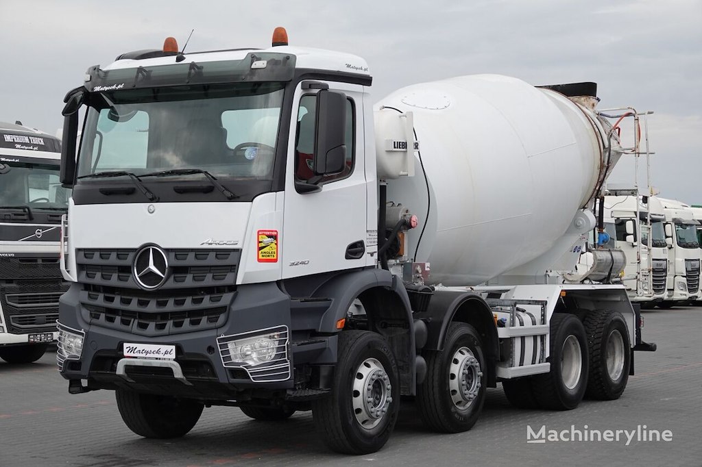 Liebherr na šasiji Mercedes-Benz ACTROS / 8x4 / GRUSZKA 9m3 / BETONOMIESZARKA LIEBHERR / EURO 6 / kamion s mešalicom za beton