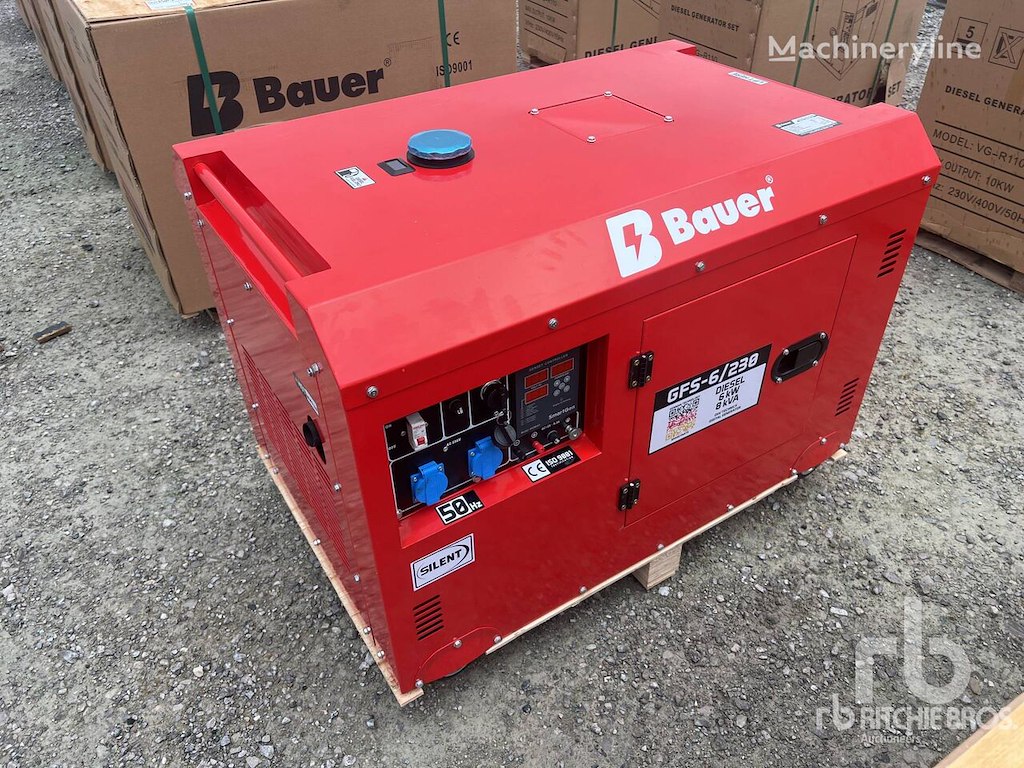 Prodaje se Bauer GENERATOREN GFS 6/230 8 kVA (Unused) diesel generator na aukciji