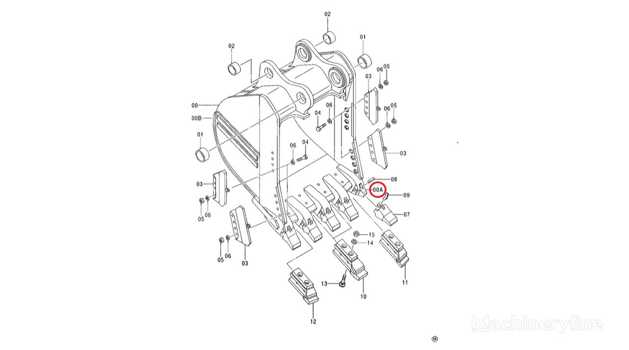 Hitachi 4337553 zub kašike za Hitachi EX1100 EX1100-3 EX1200-5 EX1200-5C EX1200-5D EX1200-6 bagera