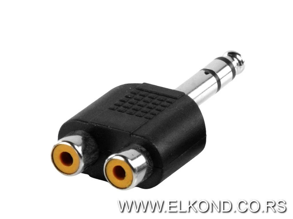 ADAPTER 2XČINČ ITIČNICA-6.3MM STEREO UTIKAČ