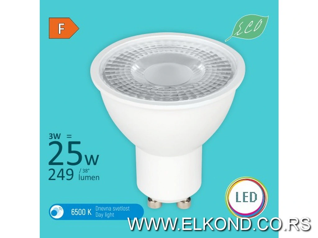 Led sijalica 3W GU10 6500K M2 MITEA