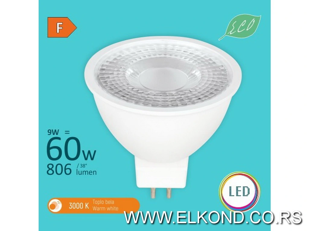 Led sijalica 9W GU5.3 3000K 240V M2 MITEA ECO