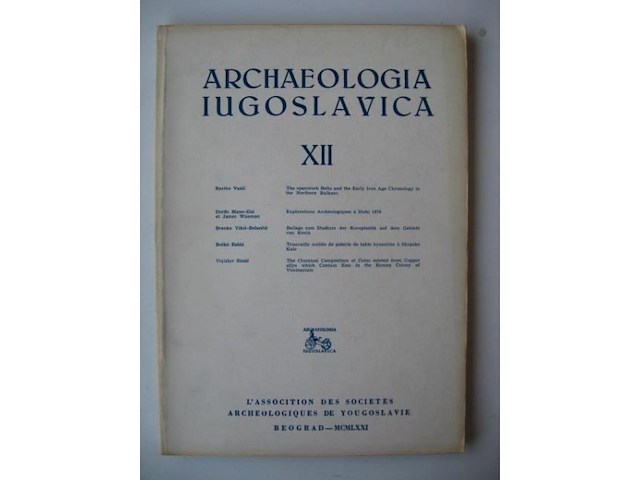 ar - ARCHEOLOGIA YUGOSLAVICA XII