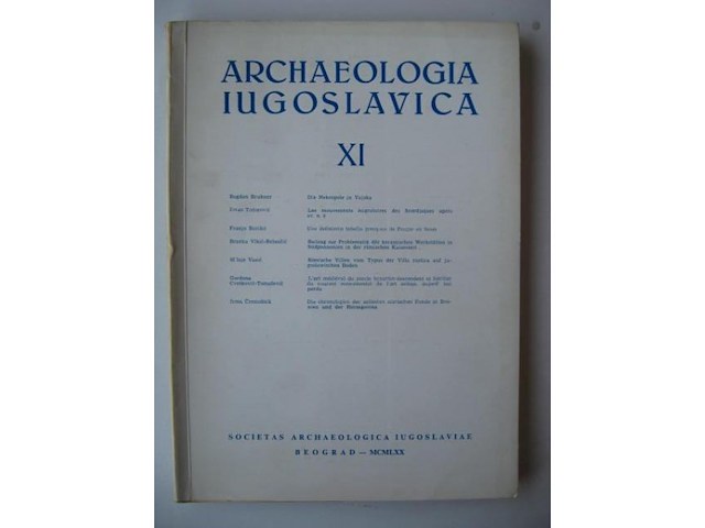 ar - ARCHEOLOGIA YUGOSLAVICA XI