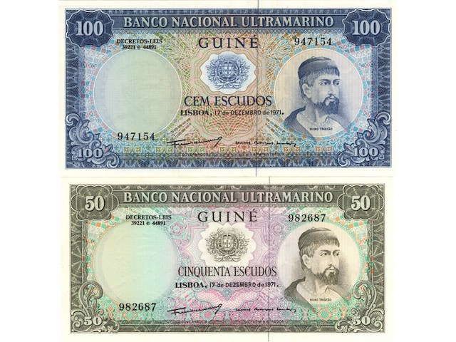 Portuguense Guinea (Guinea bissau) 50 i 100 Escudos 197