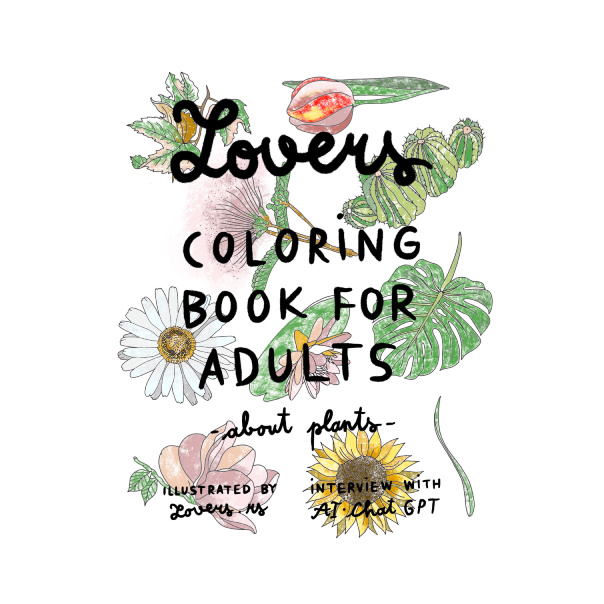 Lovers: coloring book for adults - about plants