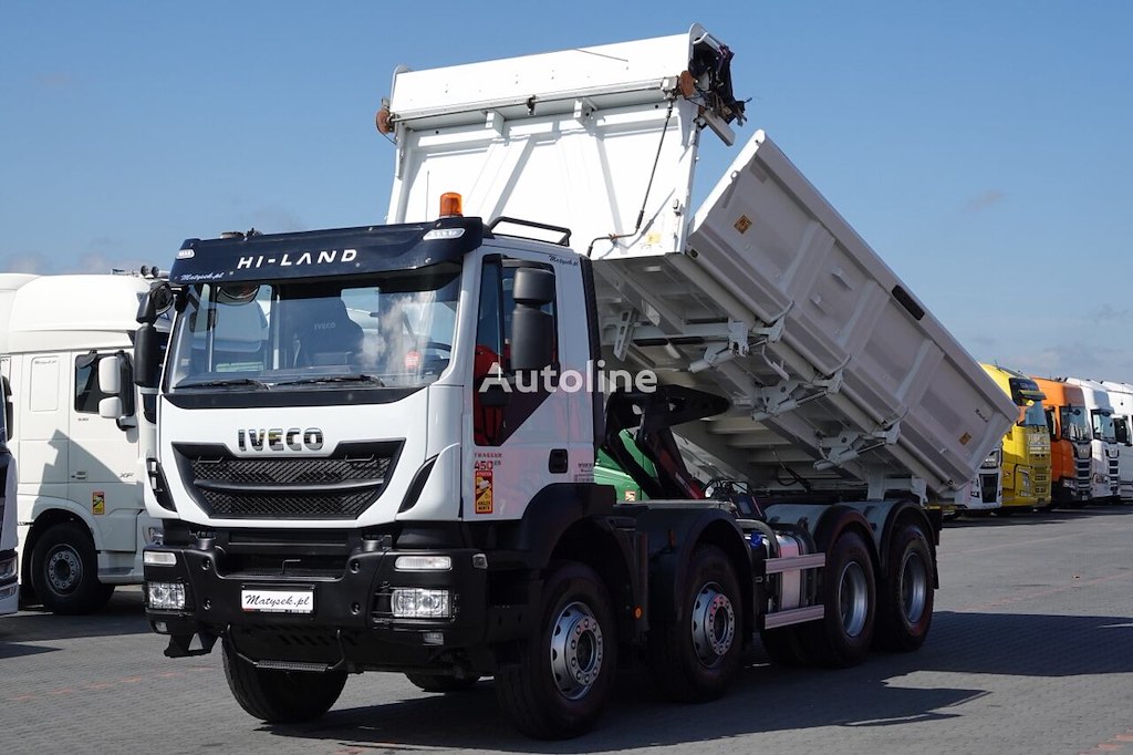 IVECO TRAKKER / 8x4 / WYWROTKA / HYDROBURTA / BORDMATIC / EURO 6 / ME kiper