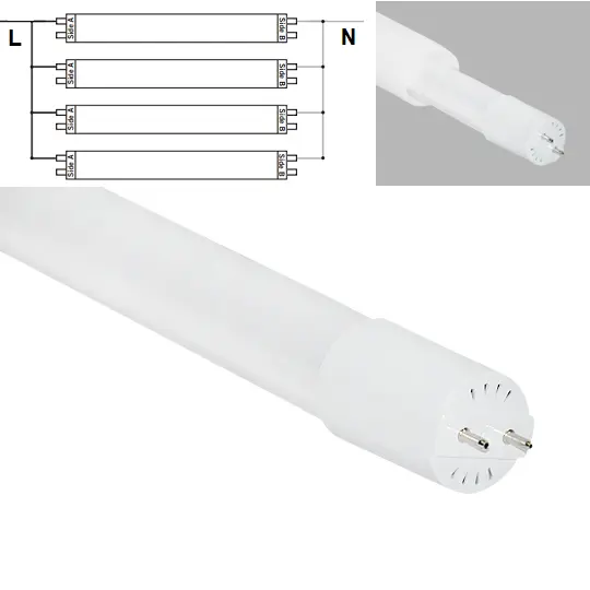 LED neonka T8 Double end 270, 18W, 6500K, 120cm, 1800lm, Bela