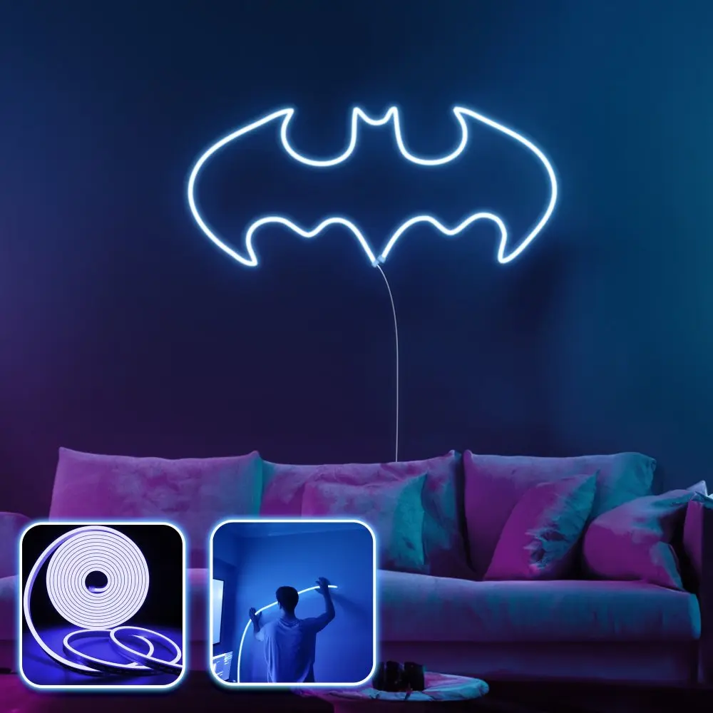 Opviq Batman Night Large Zidna LED dekoracija, Plava