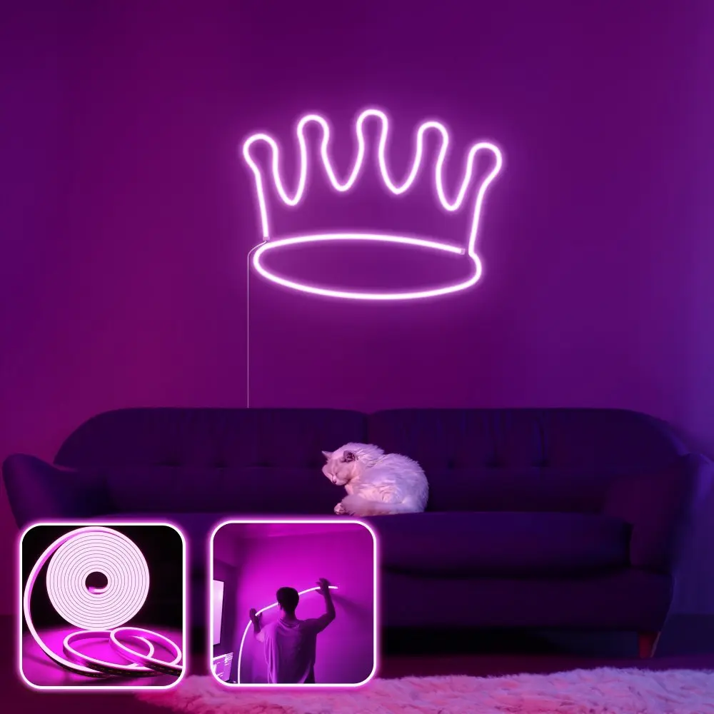 Opviq King Large Zidna LED dekoracija, Roze