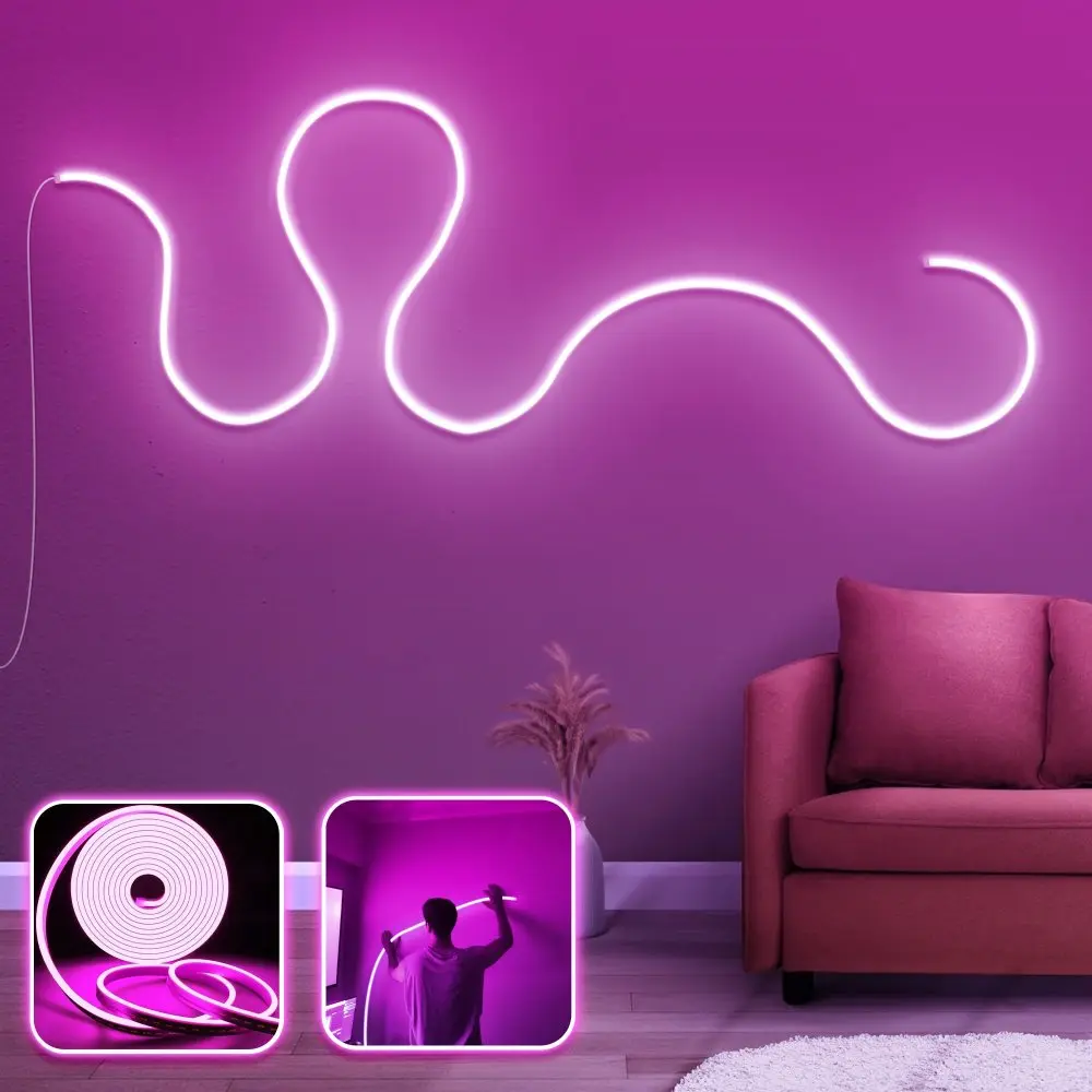 Opviq Modern Wall Large Zidna LED dekoracija, Roze