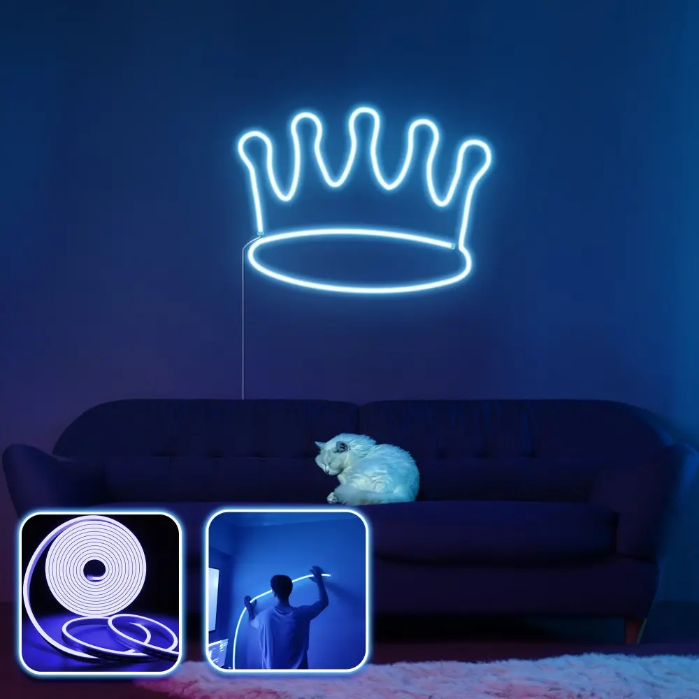 Opviq King Large Zidna LED dekoracija, Plavi