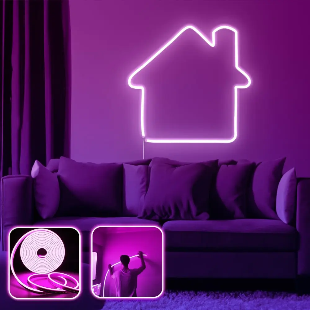 Opviq Home Medium Zidna LED dekoracija, Roze