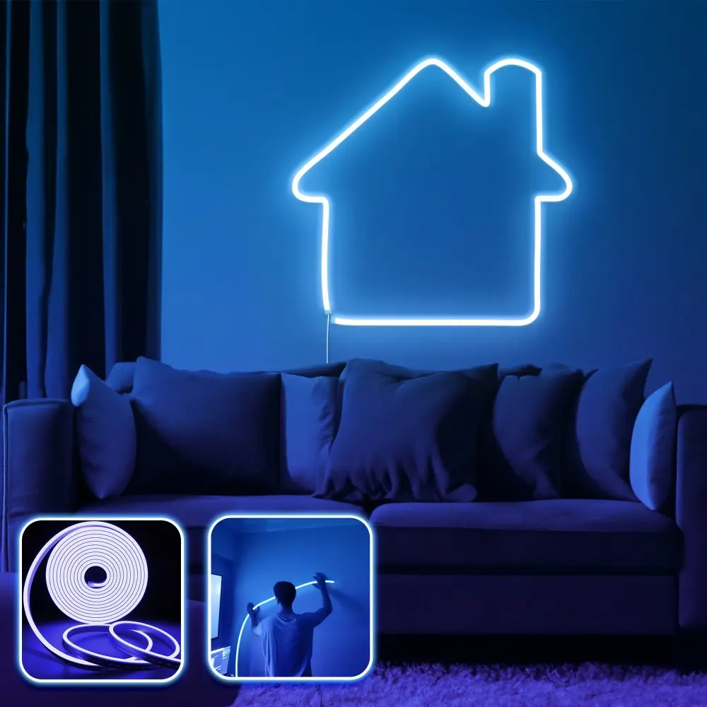 Opviq Home Medium Zidna LED dekoracija, Plava