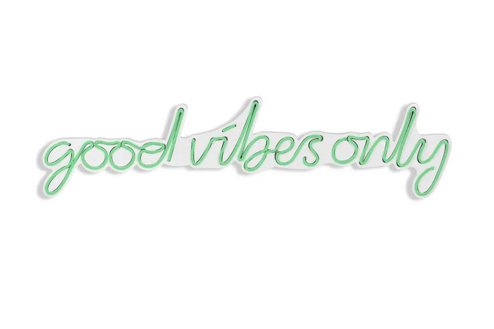 Wallxpert Good Vibes Only Dekorativna rasveta, Zelena