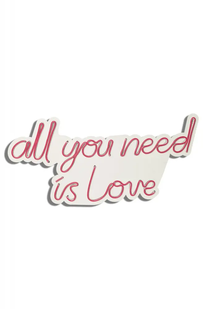 Wallxpert All You Need is Love Dekorativna rasveta, Crvena