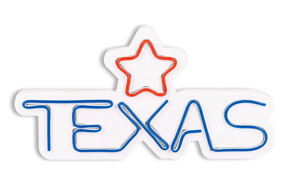 Wallxpert Texas Lone Star Dekorativna rasveta, Crvena