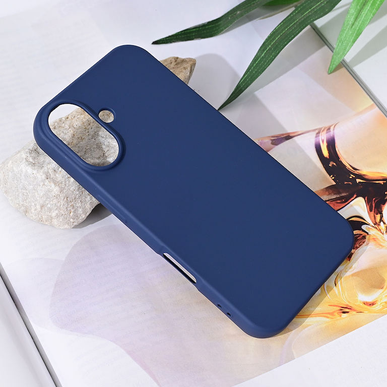 Zastitna maska (futrola) Teracell Soft Velvet - iPhone 16 6.1 tamno plava