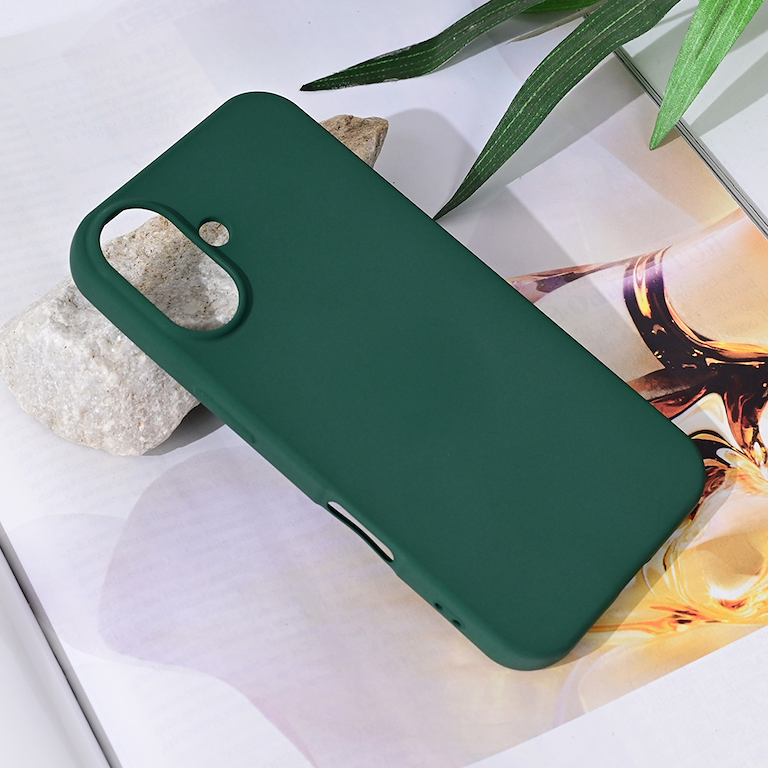Zastitna maska (futrola) Teracell Soft Velvet - iPhone 16 6.1 tamno zelena