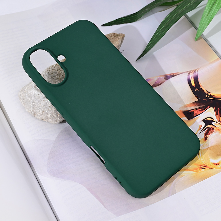 Zastitna maska (futrola) Teracell Soft Velvet - iPhone 16 Plus 6.7 tamno zelena