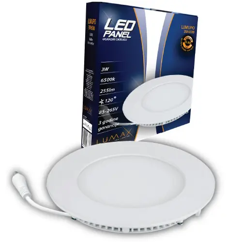 Lumax LED panel Lumpo, Ugradni, 6500K, 3W, Beli