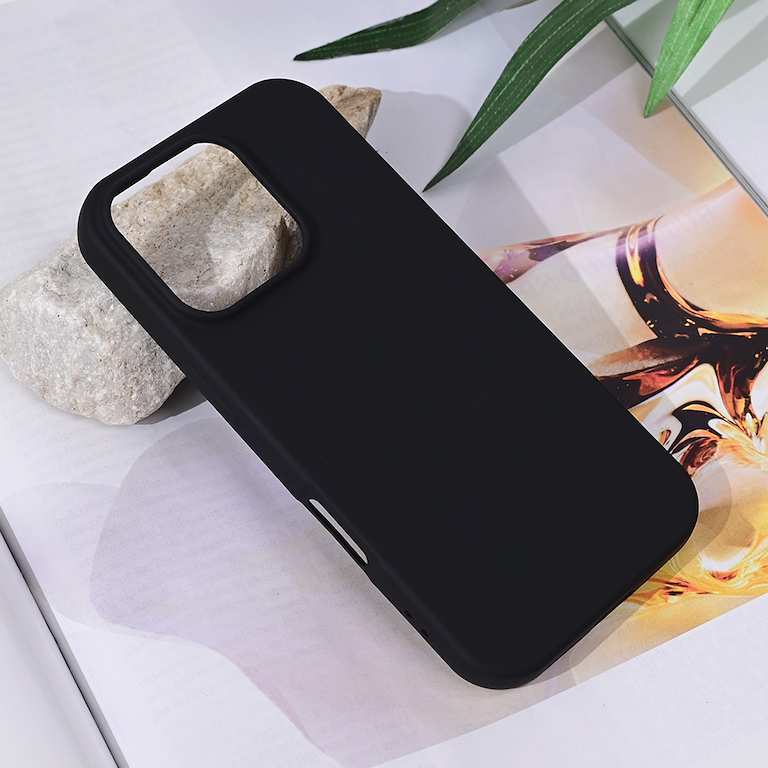 Zastitna maska (futrola) Teracell Soft Velvet - iPhone 16 Pro crna
