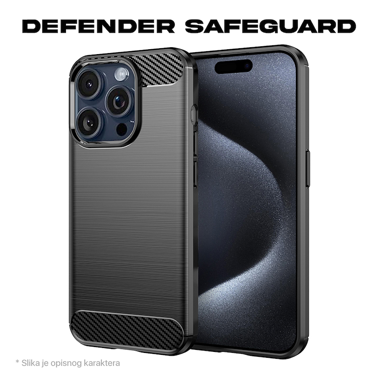 Zastitna maska (futrola) Defender Safeguard - iPhone 16 Pro Max 6.9 crna