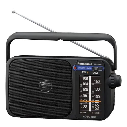 PANASONIC RF-2400DEG Radio, 6V, FM, AM, Crni