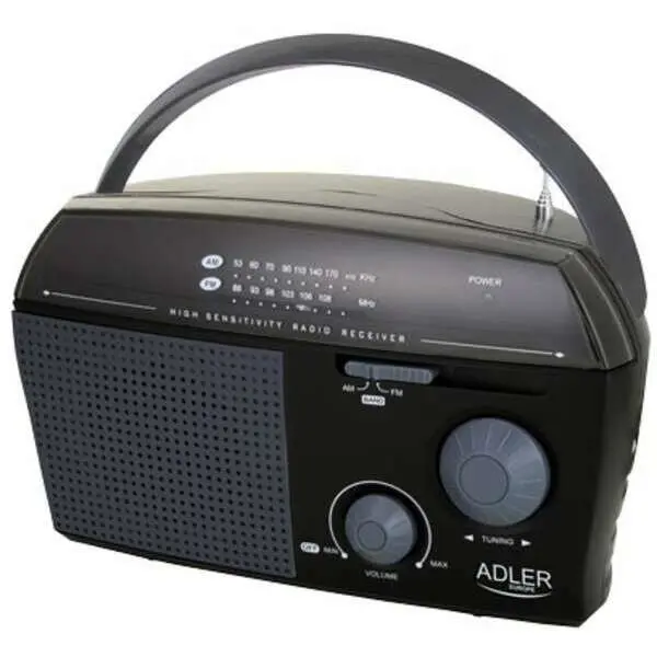 ADLER AD1119 Radio, 24 x 15.5 x 11 cm, Crni