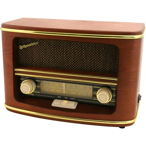 ROADSTAR HRA1500 Drveni radio, 12 W, Braon