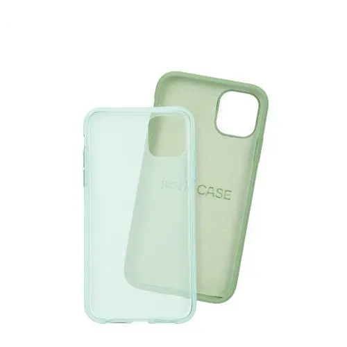 JUST IN CASE Set dve maske za telefon iPhone 11 Extra case MIX PLUS tirkizna i zelena