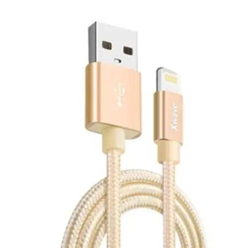 Xwave kabl USB Iphone 3A ALU 1.2m pleteni Gold