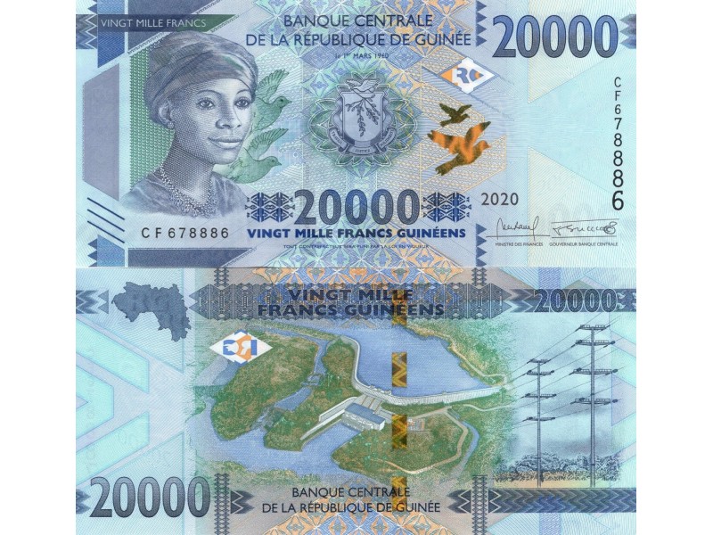 GUINEA 20.000 Francs 2020 UNC, P-47