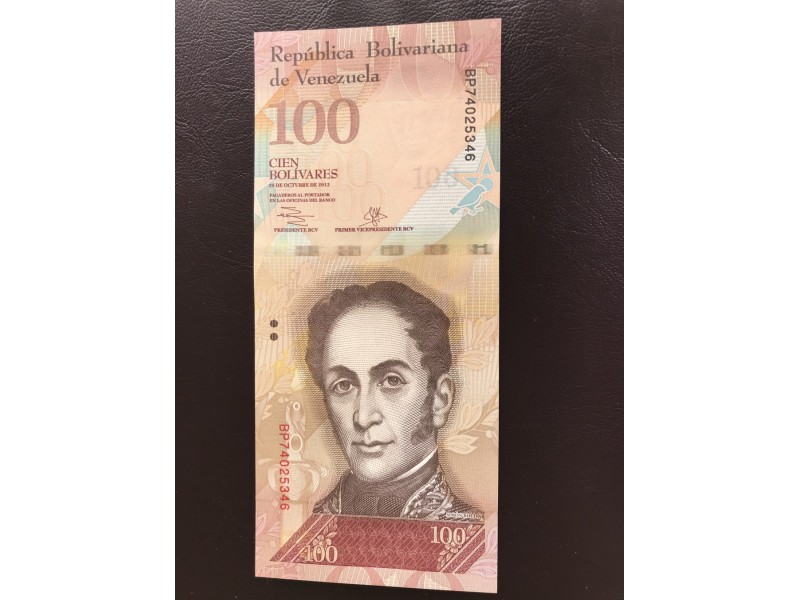 VENECUELA 100 BOLIVARES. UNC.2013.