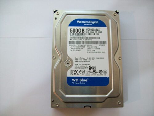 Western Digital HDD 3,5″ SATA 3 7200 500GB WD Blue.