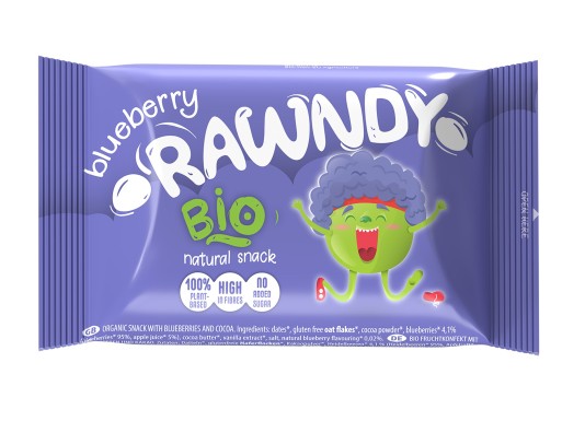 Rawndy organski sirovi kolačić borovnica 26g