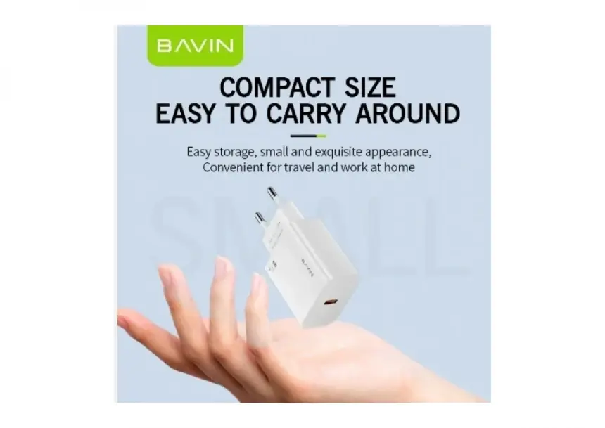 Bavin punjač 20W USB-C + kabl type-C bela