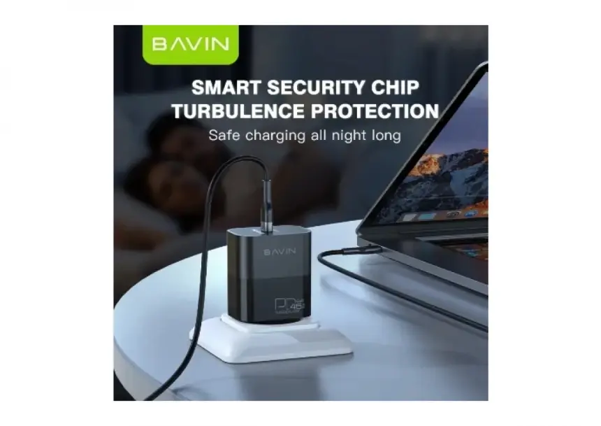 Bavin punjač GaN 45W-PD USB-C crna