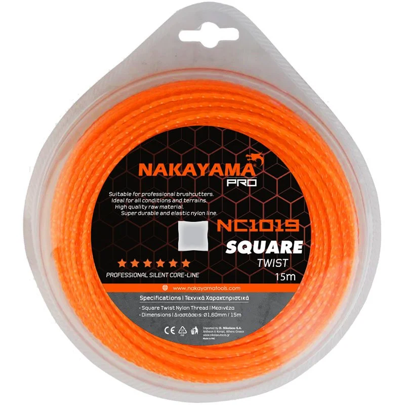 Najlonske niti za trimer SQUARE TWIST – NAKAYAMA PRO