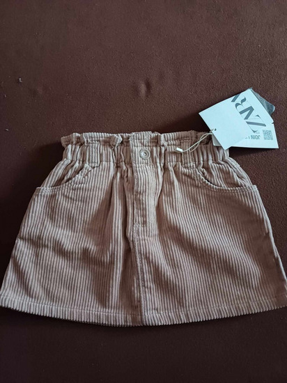 ZARA KIDS somotska suknja / NOVO