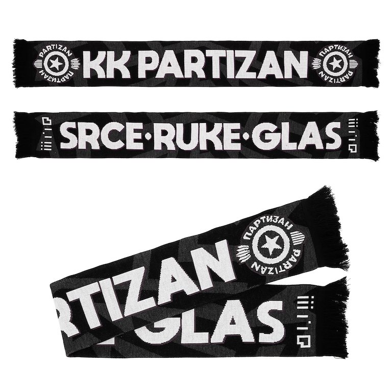 Šal "Srce, ruke, glas", crni