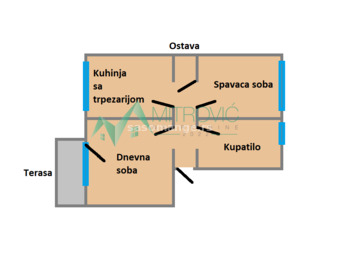 Podbara, dvosoban, 48m2