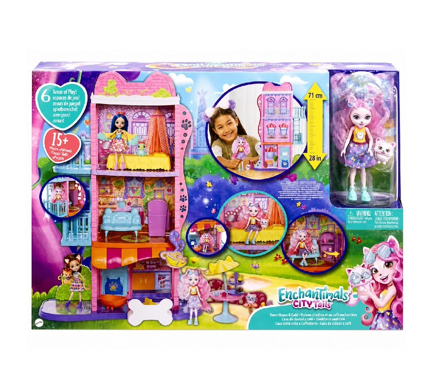 ENCHANTIMALS SET ZA IGRU GRADSKA KUCA I CAFE