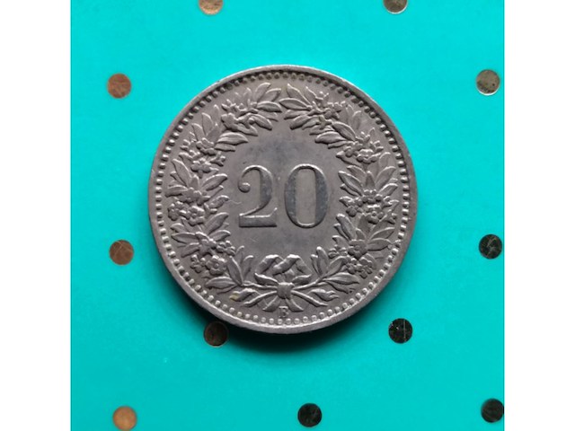 Kovanica 20 Rappen Confoederatio Helvetica 1953 (CH)