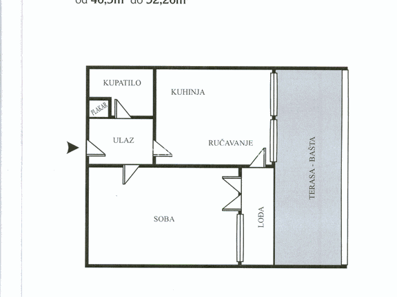 Blok 45,četvorospratnica do Save,51+20m2 bašta,retko u ponudi