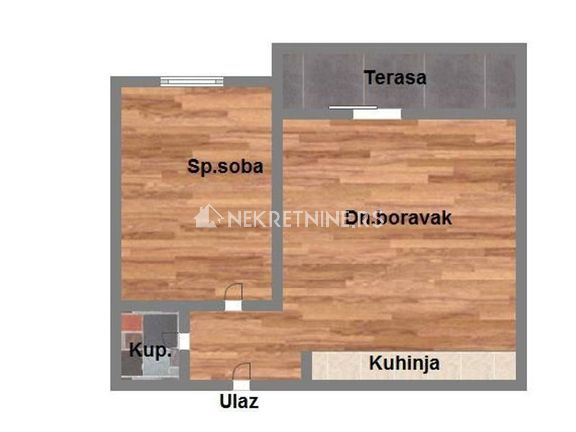 Dvosoban 40m2 Telep