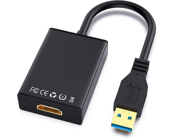 E-GREEN Adapter USB 3.0 (M) - HDMI (F) crni